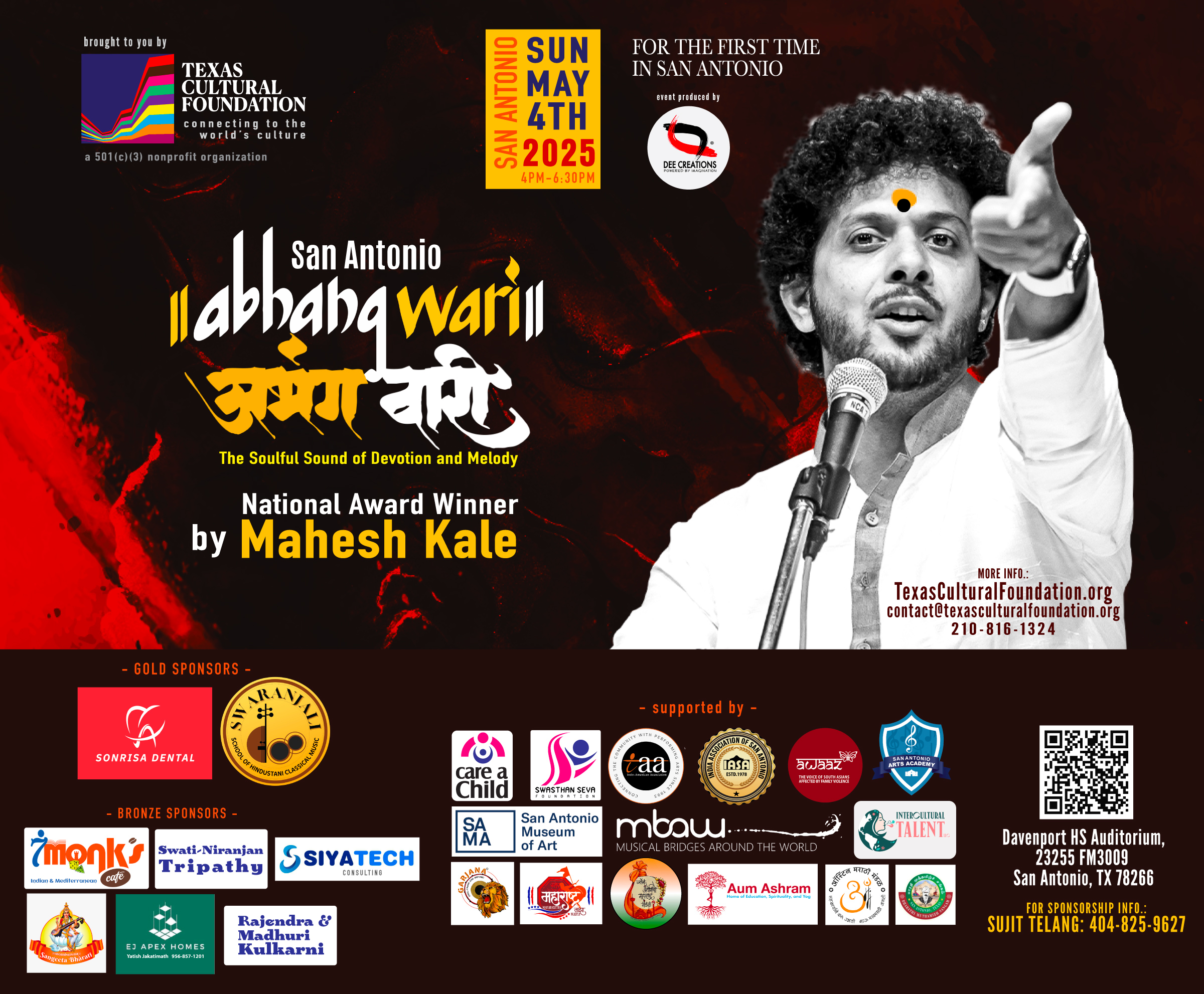 Buy Tickets | AbhangWari by Mahesh Kale Texas Cultural Foundation